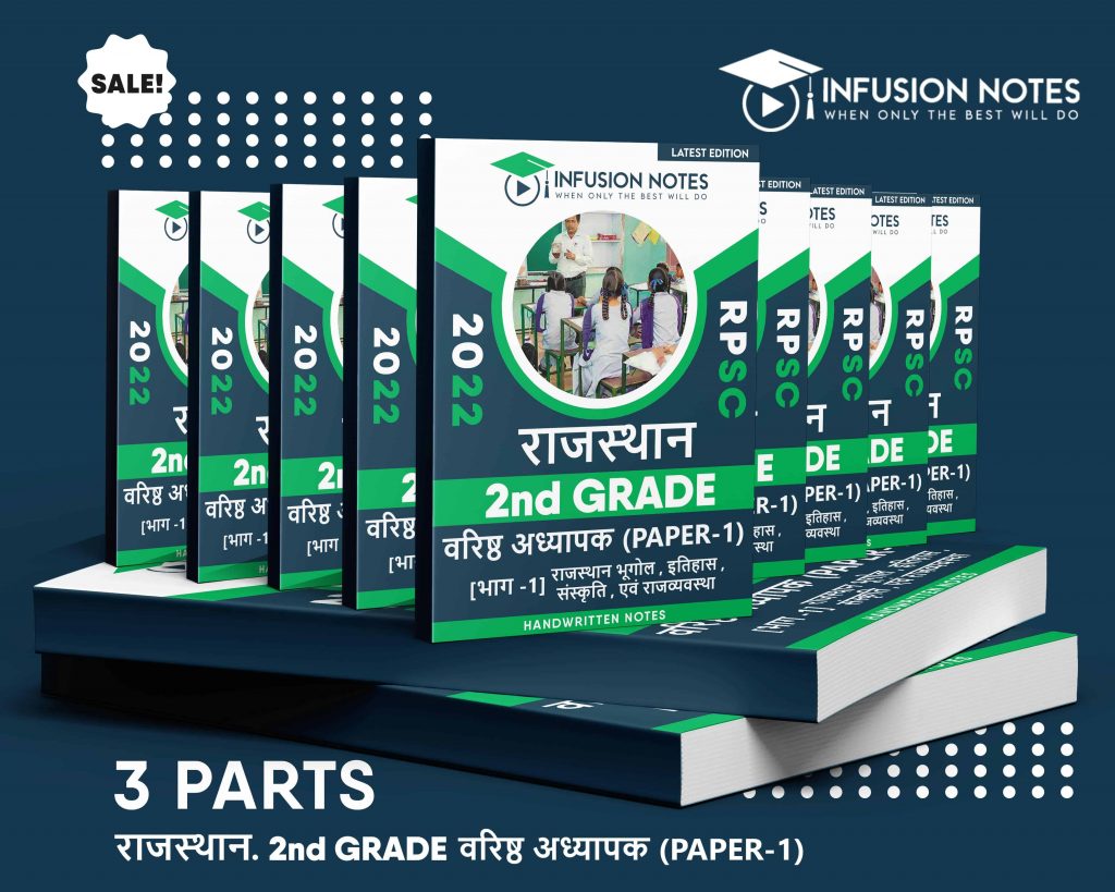 RPSC 2nd Grade Teacher GK Paper 1 Notes 2022 3 Books Rajasthan
