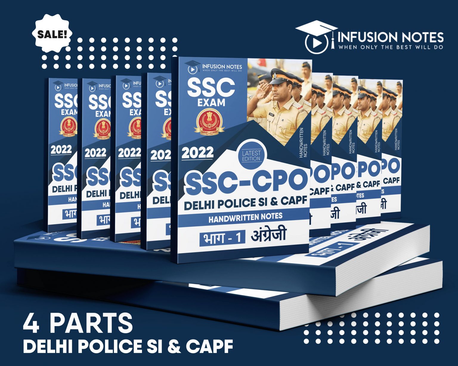 SSC CPO SI Notes 2022 || 4 Books || Handwritten Study Material || Delhi ...