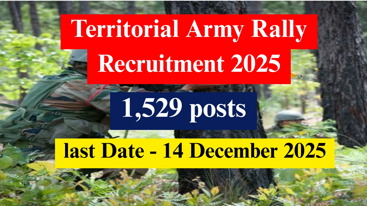 Territorial Army Rally Recruitment 2025 - Full Details, Eligibility ...